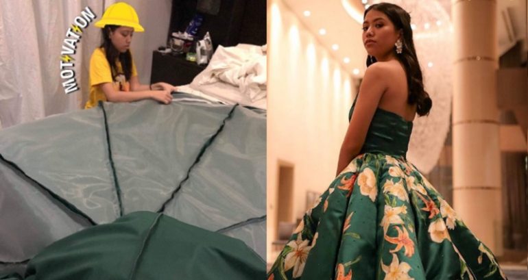 Remaja Ini Jahit Sendiri Gaun Untuk Majlis Makan Malam Graduasinya ...