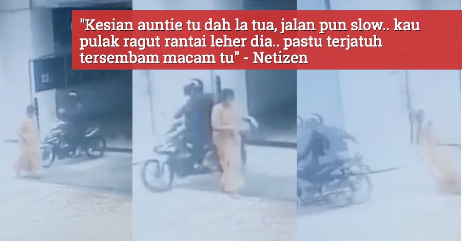 (Video) "Kesiannya Sampai Jatuh," Rakaman Kejadian Ragut, Mangsa Jatuh ...