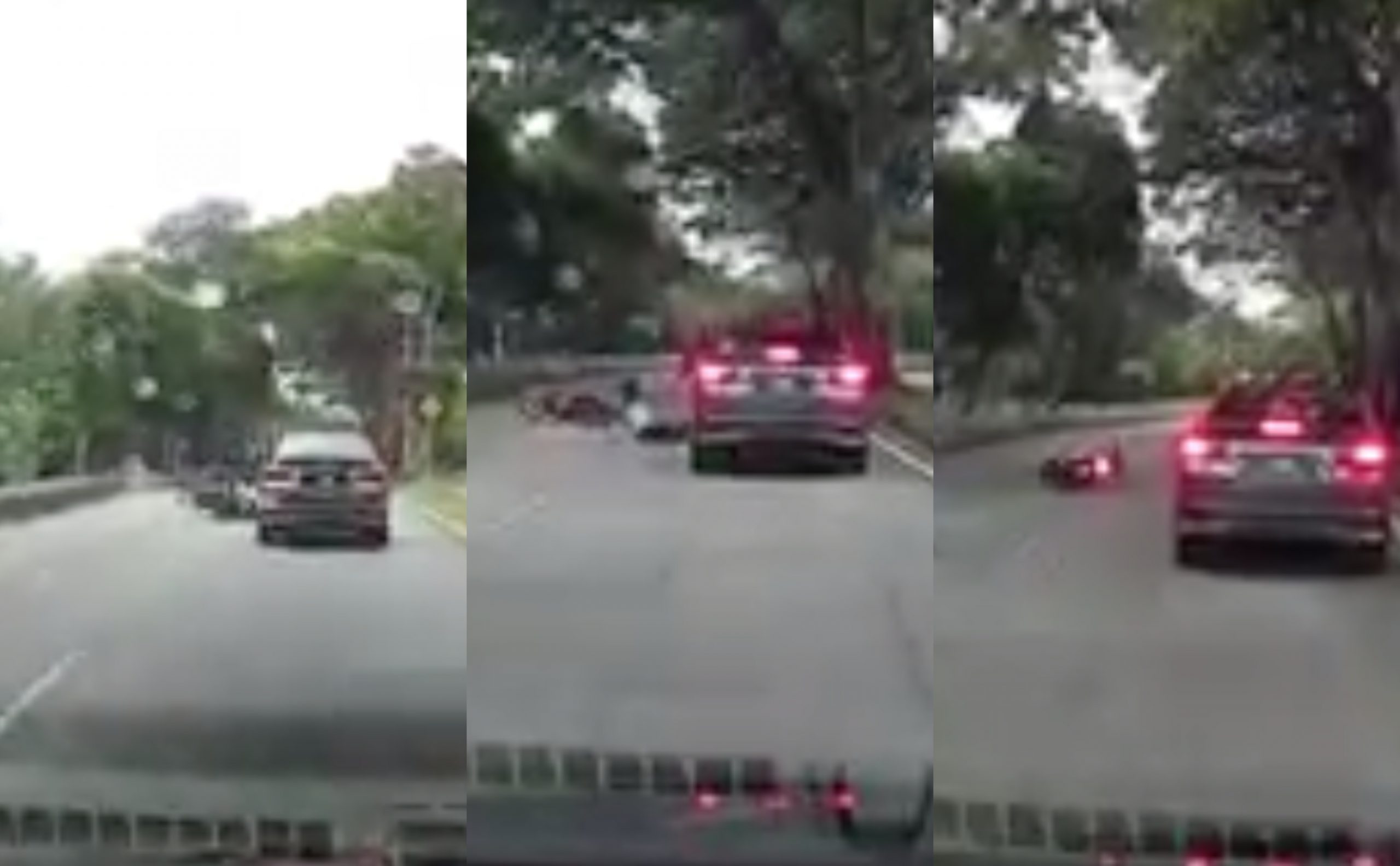 (Video)’Rider’ Tergolek Atas Jalan Hampir Digilis Kereta Lepas Langgar ...