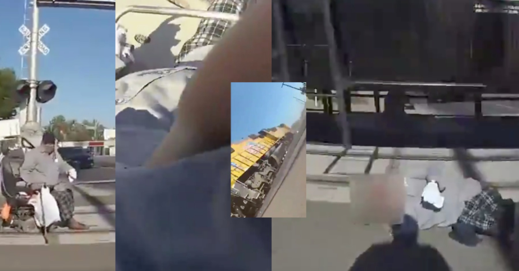 (Video) Detik Cemas Polis Selamatkan Lelaki Dari Maut, Hanya Beberapa Saat Dari Digilis Kereta Api