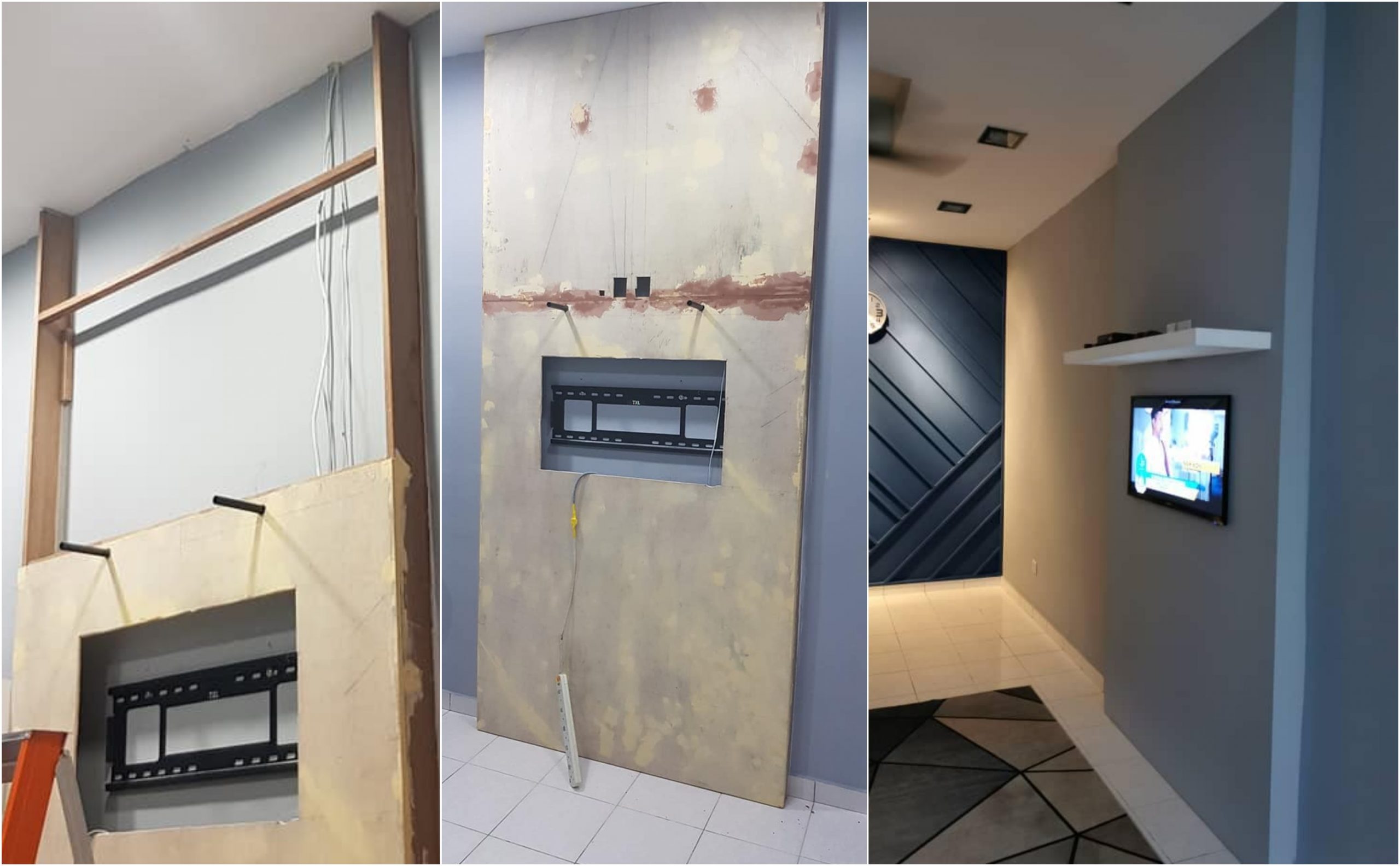 “Nak Sorok Wayar Bersirat-birat,” Idea Boleh Cuba DIY Panel TV Supaya ...