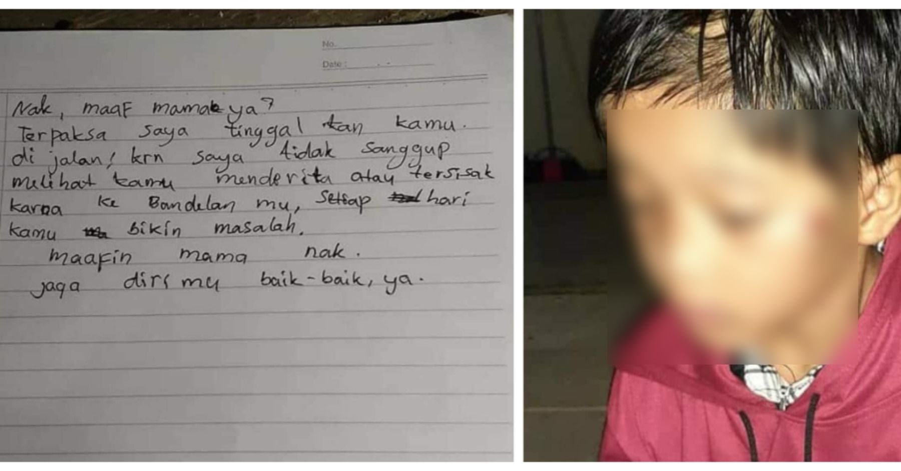 “Nak, Maafkan...”, Budak Ditemui Dengan Sekeping Nota, Dipercayai ...