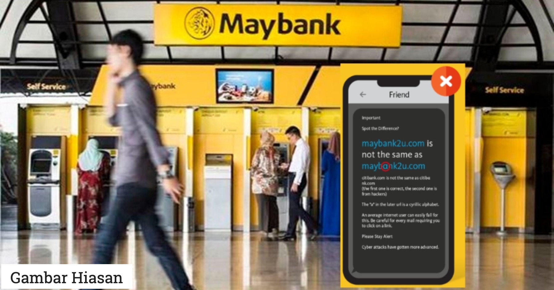 “Jangan Klik Pada..,” Maybank Ingatkan Penguna Waspada Dengan ‘Link’ Sedikit Berbeza Dari Asal