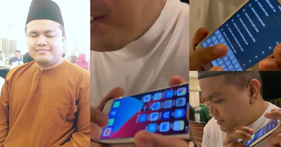 (Video)”Macam Mana Awak Taip Mesej?” Azmi Saat Kongsikan Cara Dirinya Menaip Guna Telefon
