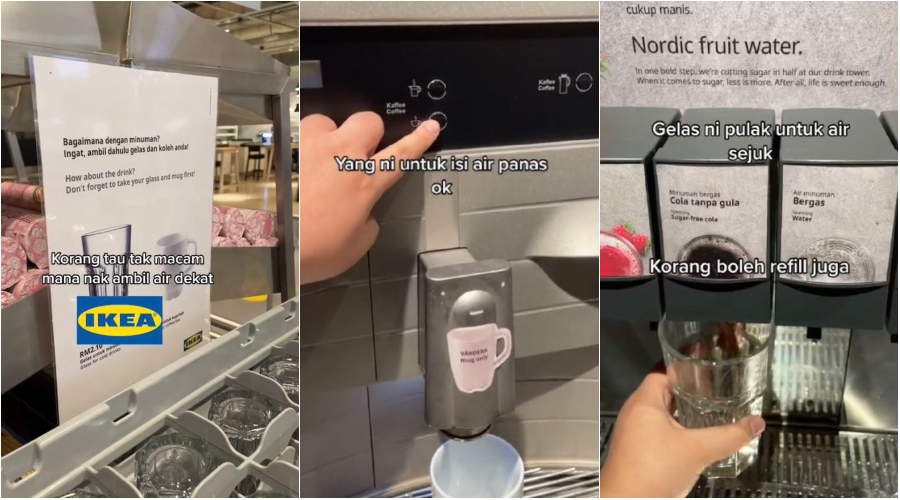 (Video) Akak Ni Ajar Cara Nak Isi Air Kat IKEA, Boleh 'Refill' Banyak Kali