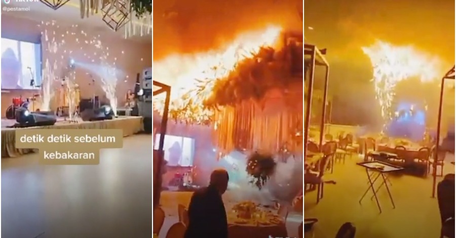 (Video) Hari Bahagia Bertukar Tragedi, Majlis Kahwin Guna Bunga Api ...