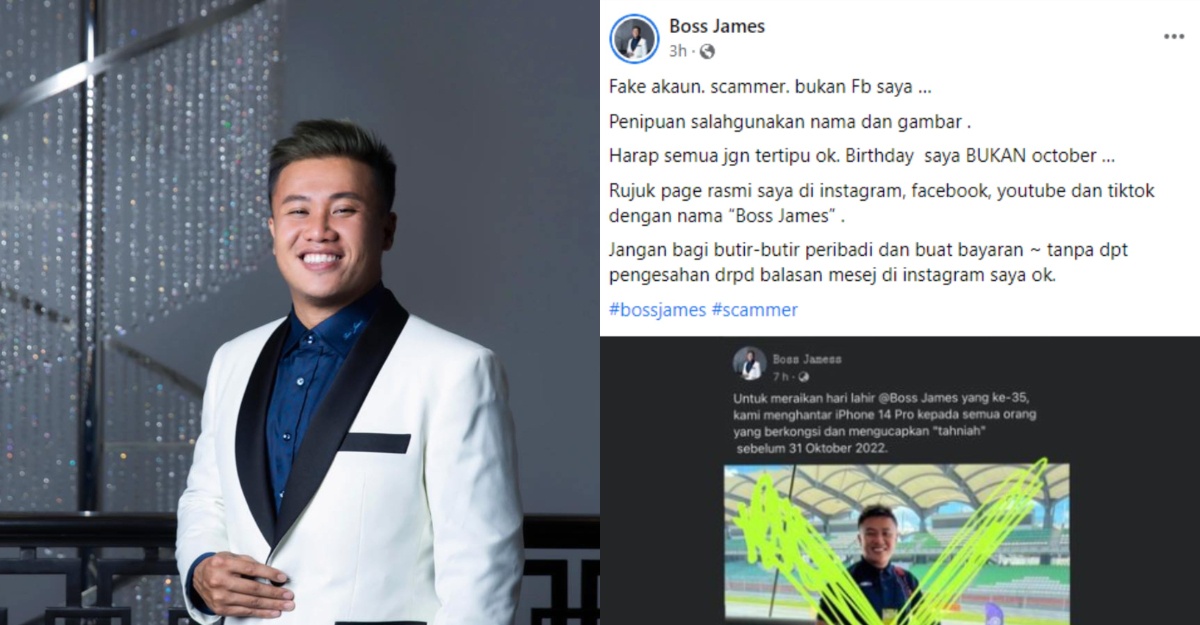 “Fake Akaun, Scammer, Bukan Facebook Saya," Jangan Terpedaya, Boss James Dedah Hanya Miliki Satu ...