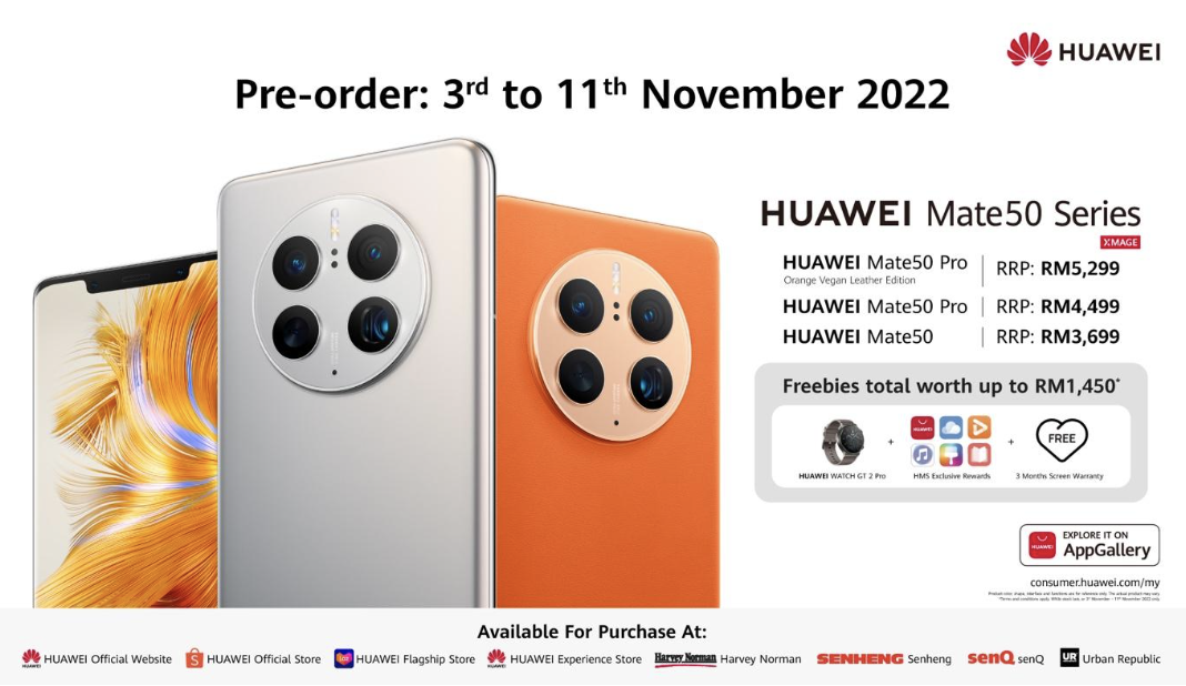 King of Flagship, Siri HUAWEI Mate50 Telah Dilancarkan Secara Rasmi Hari Ini Di Malaysia