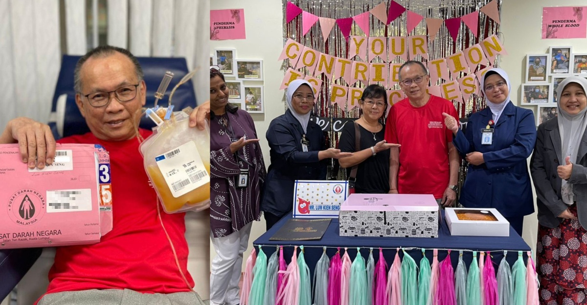 Derma 356 Kali Sejak 1988, Lelaki Dirai Derma Darah Buat Kali Terakhir ...