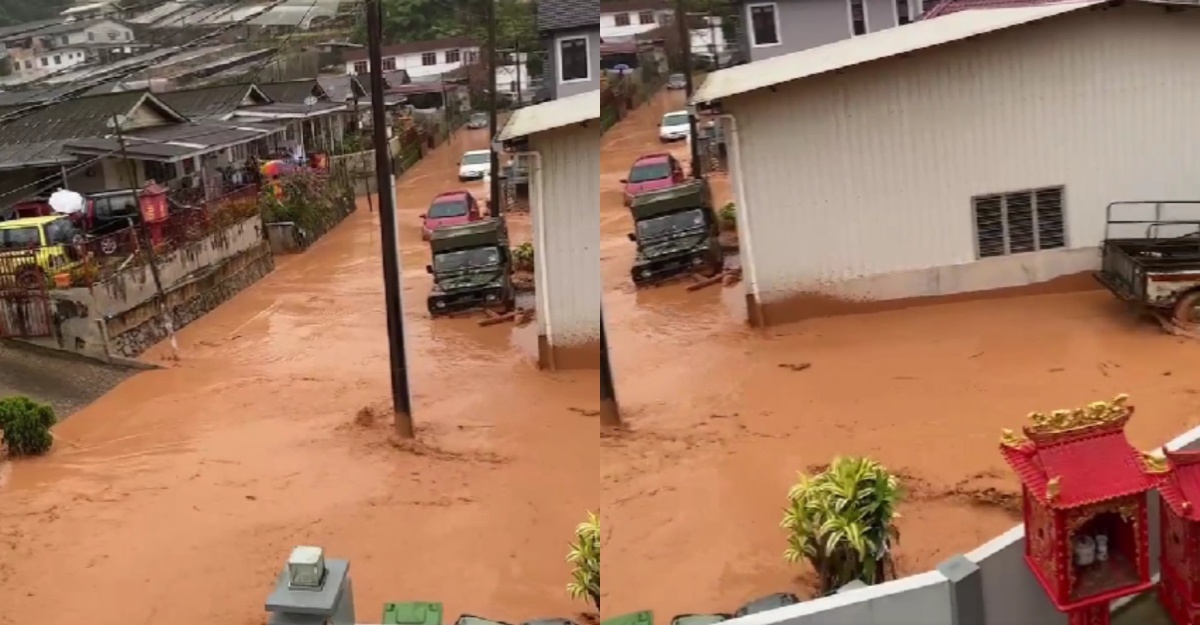 Banjir 'Coklat' Genangi Kampung Raja, Cameron Highlands