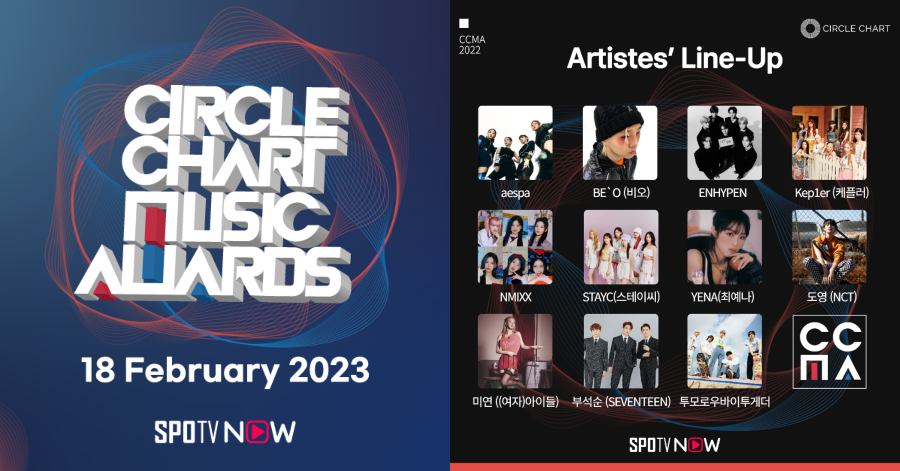 SPOTV NOW Bakal Sajikan Peminat KPOP Dengan Live Strim Istimewa Circle Chart Music Awards 2022