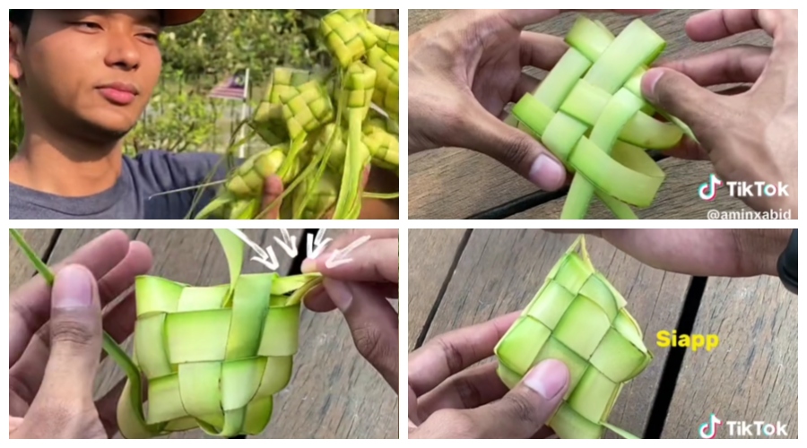 Senang, Abang Ni Ajar Cara Nak Anyam Sendiri Ketupat Daun Kelapa