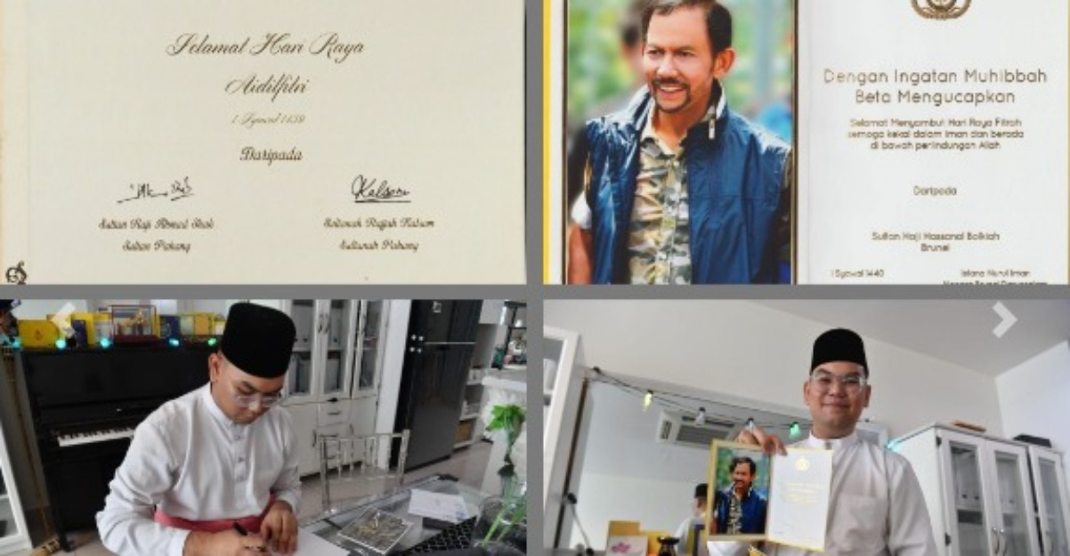 Adza Danial Kekal Tradisi 'Berbalas' Kad Raya Dengan Raja-Raja Melayu, Kenamaan