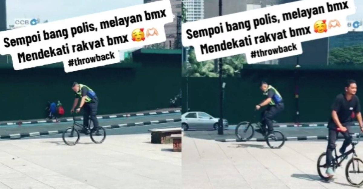 Main Basikal BMX, 'Sisi Lain' Anggota Polis Ini Raih Perhatian Ramai