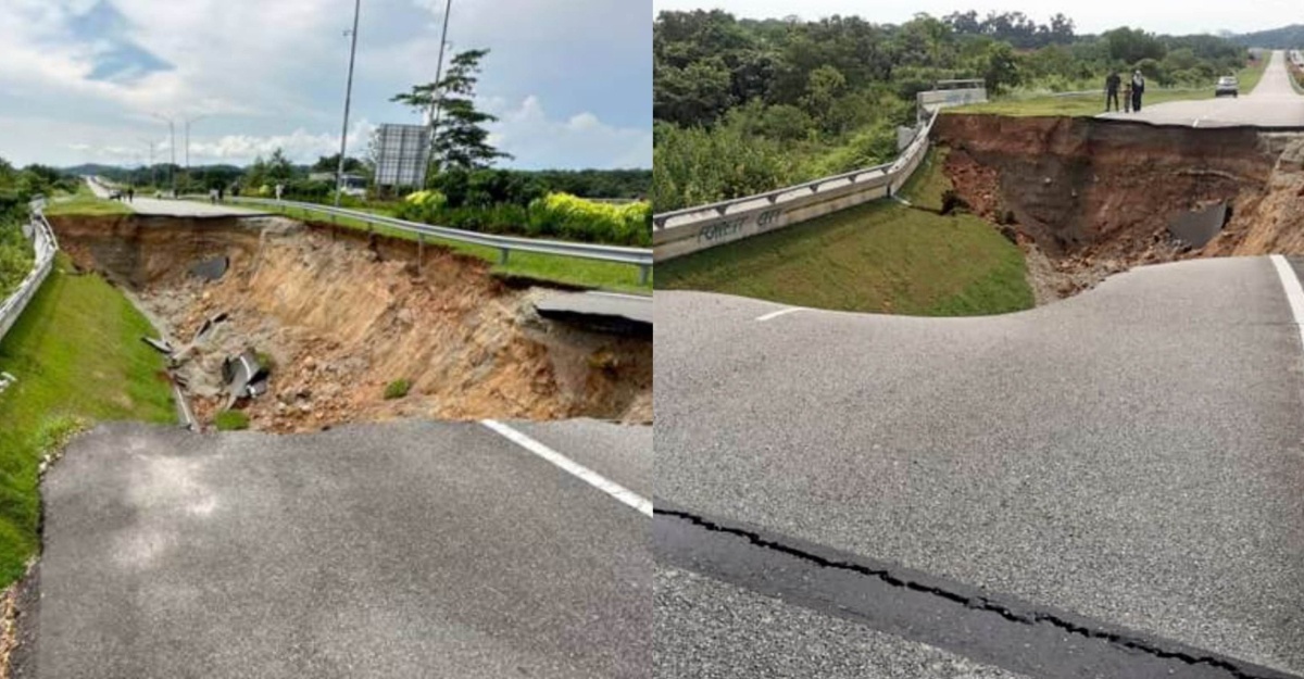Bomba Sahkan Tanah Mendap Di Laluan Forest City-Lebuh Tanjung Pelepas