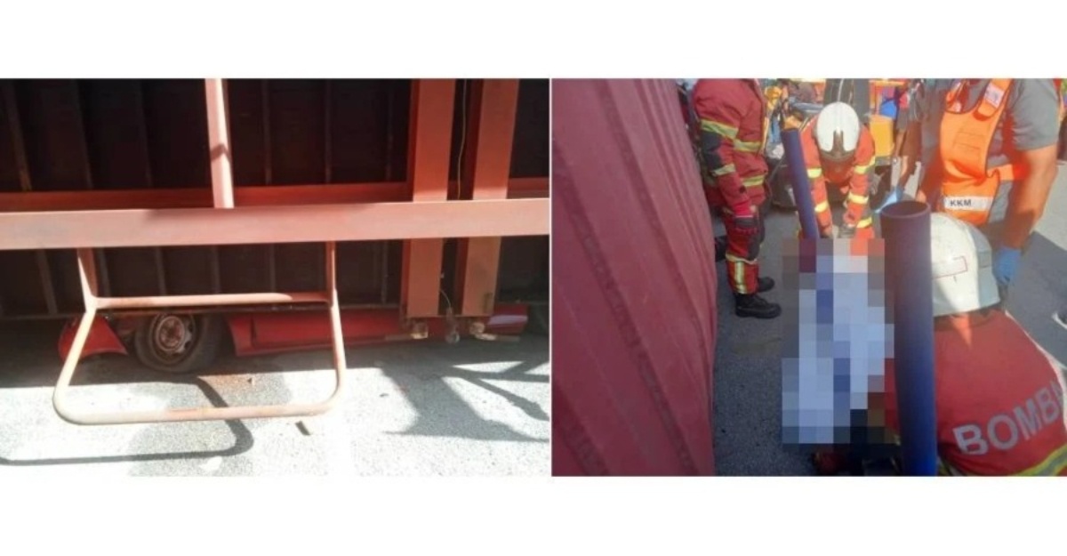 Pemandu Kancil Maut, Kereta Dipandunya Dihempap Kontena