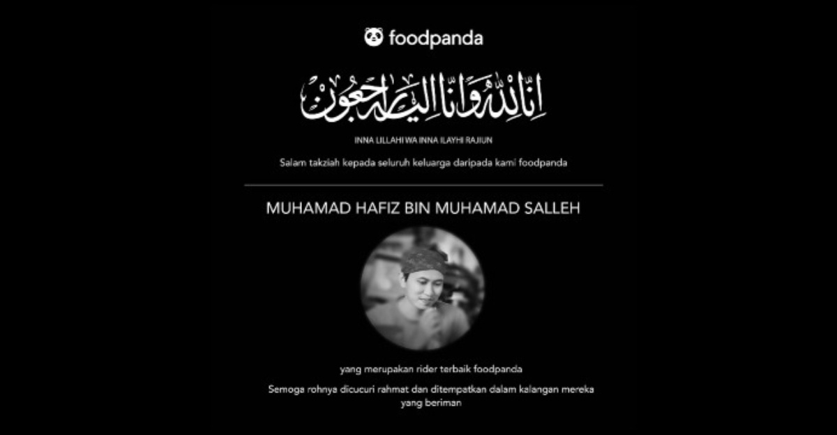Arwah Muhamad Hafiz Rider Terbaik Kami - Foodpanda