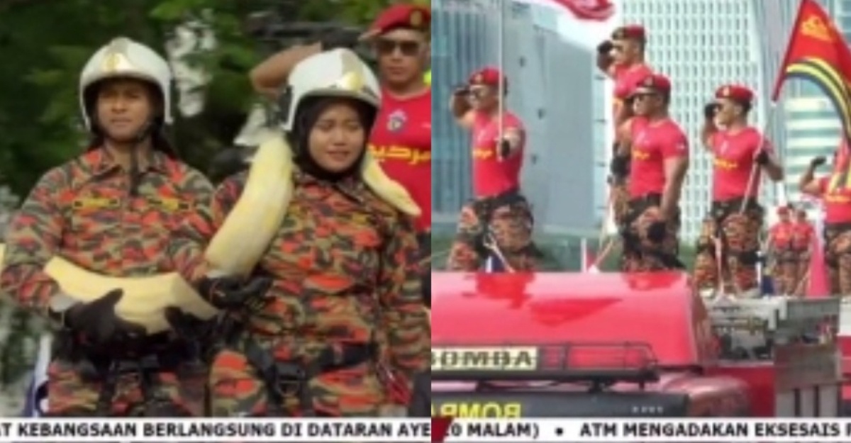 "Sayang Kamu Ketat-Ketat," Abang Bomba Bawa Sepanduk Ketika Perbarisan ...