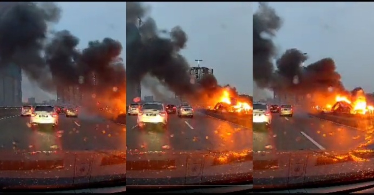 Api Marak, Viral Dashcam Rakam Ada Kenderaan Terbakar Di Lebuhraya MEX ...