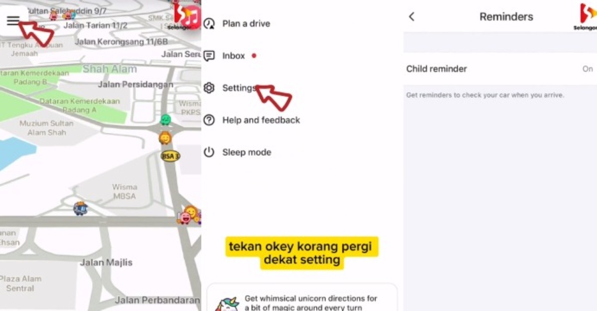 Cara Set “Child Reminder” Pada Waze, Bantu Elak Kejadian Tertinggal Anak Dalam Kereta