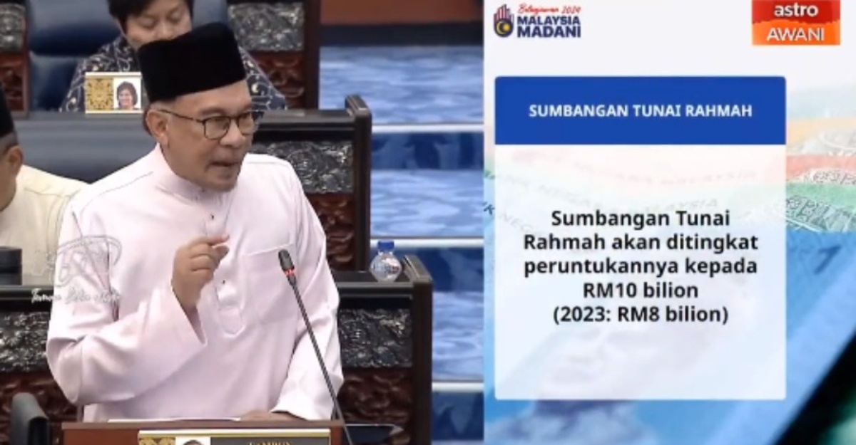 Belanjawan 2024: Peruntukan Sumbangan Tunai Rahmah Dinaikkan Kepada RM10 Bilion. - PM
