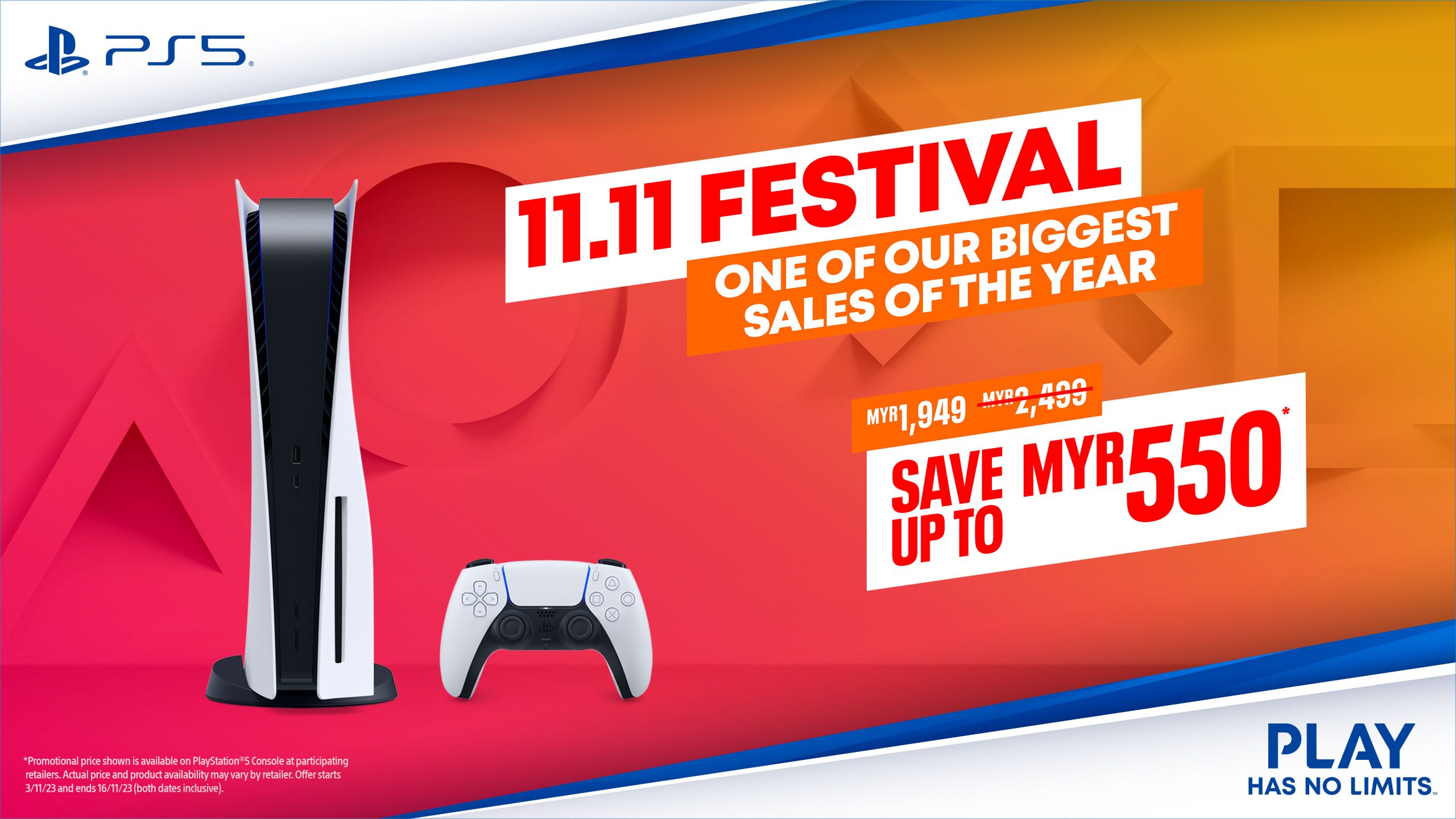 Sony Buat Promosi 11.11 Festival, PS5 Serendah RM1,949 Bermula Hari Ini