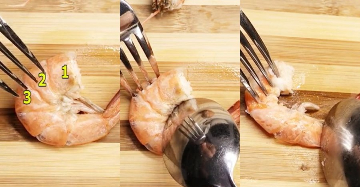 Ini Cara Kupas Kulit Udang Guna Sudu & Garpu