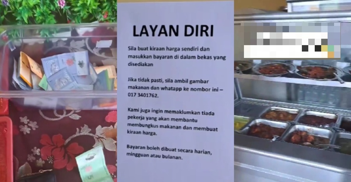 Restoran Layan Diri “Next Level”, Pelanggan Kira, Bayar & Ambil Baki ...