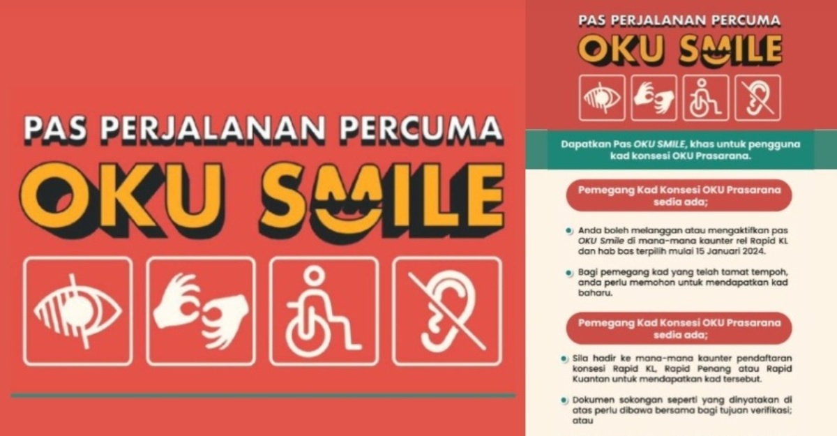 Cara Daftar OKU-Smile, Pengguna OKU Boleh Guna Servis Rapid Secara Percuma