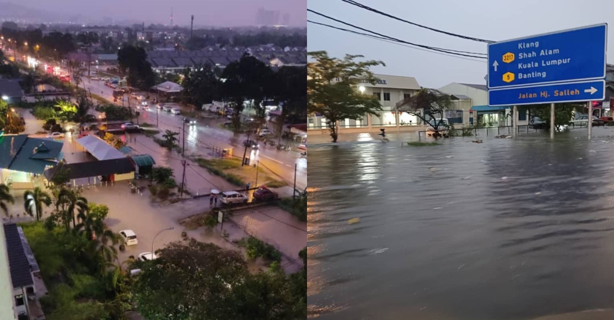 Ada Jalan Dinaiki Air, Beberapa Kawasan Di Jalan Meru, Klang Dilanda ...