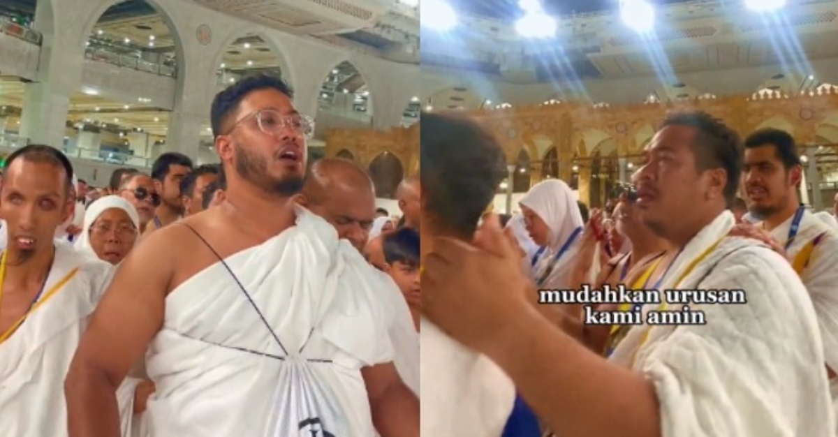 "Luluh Hati," Ramai Sebak Tengok Jemaah OKU Penglihatan Berdoa Depan Kaabah