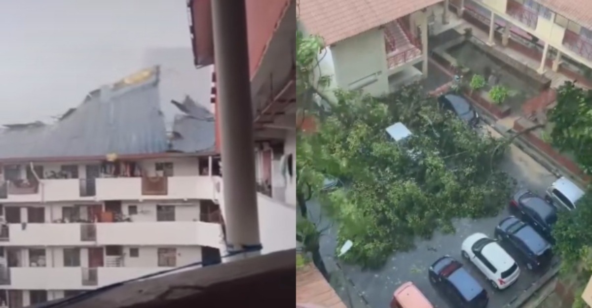 Ribut Landa KL, Pokok Tumbang Di UM & Bumbung Pangsapuri Diterbangkan Angin