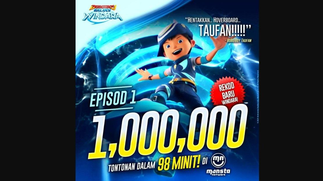 Episod 1 BoBoiBoy Galaxy WINDARA Raih Satu Juta Tontonan Hanya Dalam 98 ...