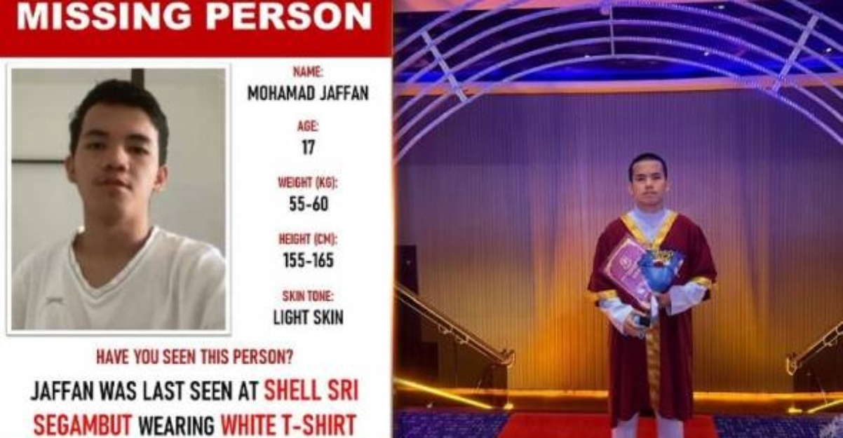 Calon SPM, Jaffan Al Qharezme Dilapor Hilang