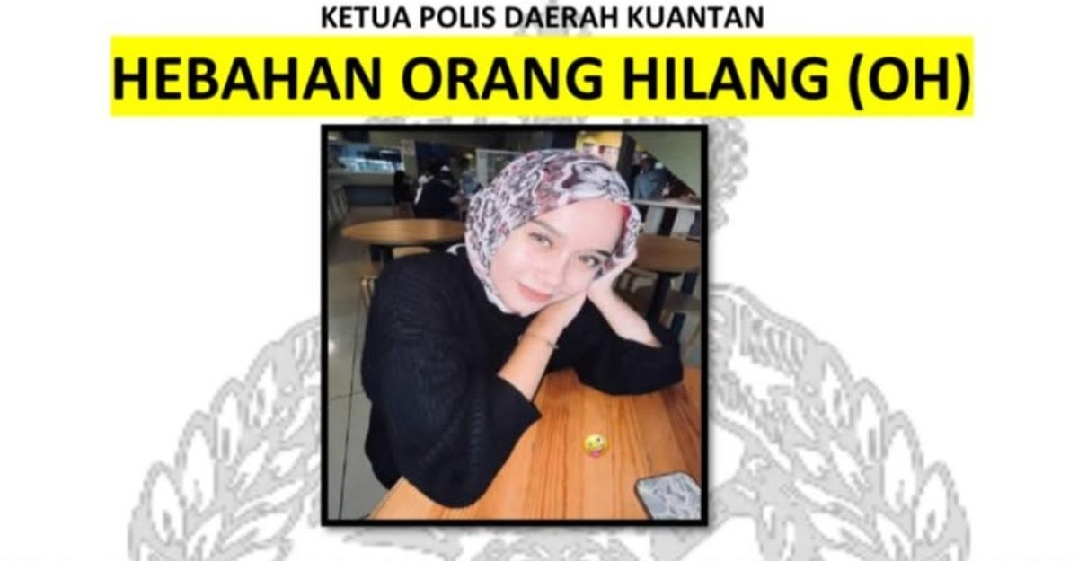 Polis Minta Bantuan Orang Ramai Kesan Remaja Perempuan Hilang