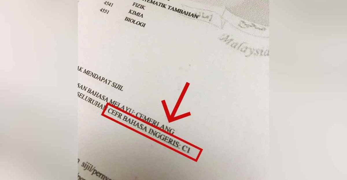 Maksud Gred "CEFR" Dalam Slip Keputusan SPM