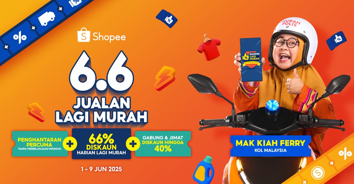 Shopee 6.6 Jualan Lagi Murah: Diskaun Sehingga 66% Untuk Keperluan Harian