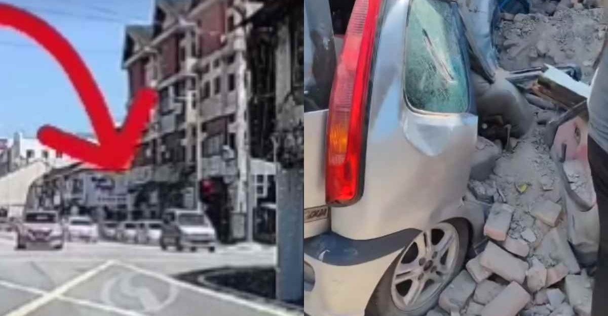 Lelaki Warga Emas Nyaris Maut, Kereta Rempuh Bangunan Dalam Pembinaan