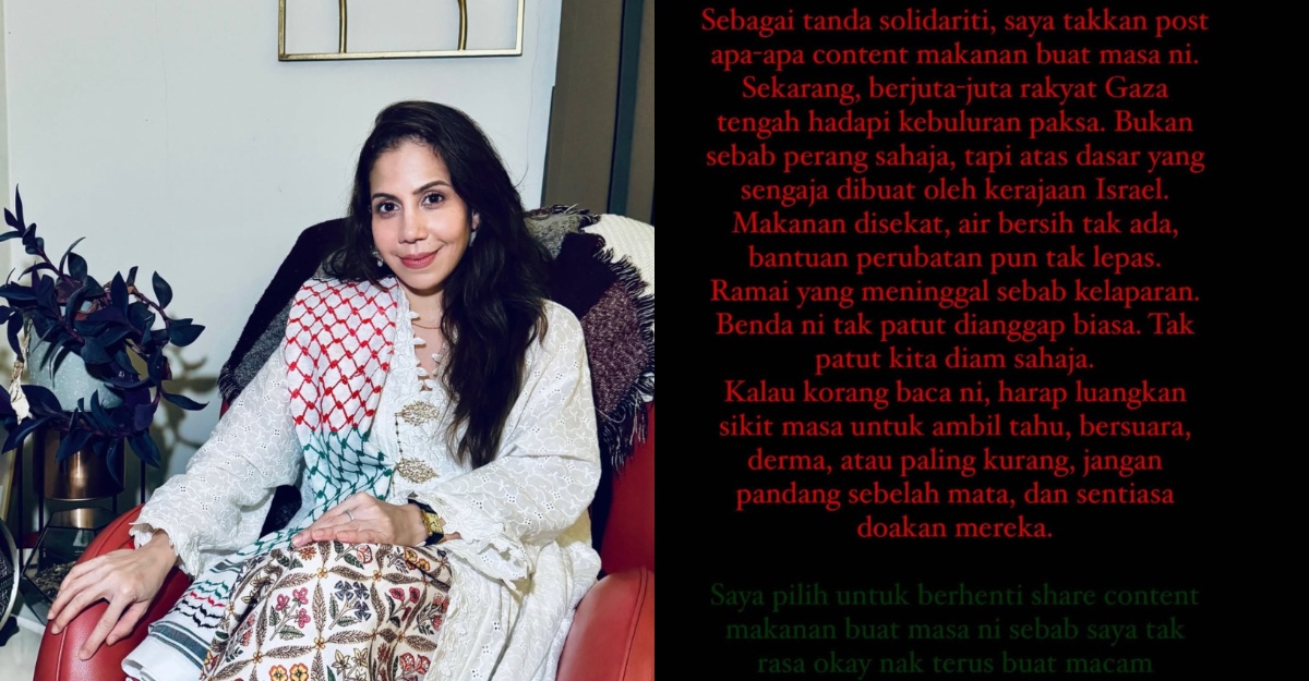 Cef Anis Nabilah Henti Kongsi Content Makanan, Seru Netizen Peka Isu Gaza