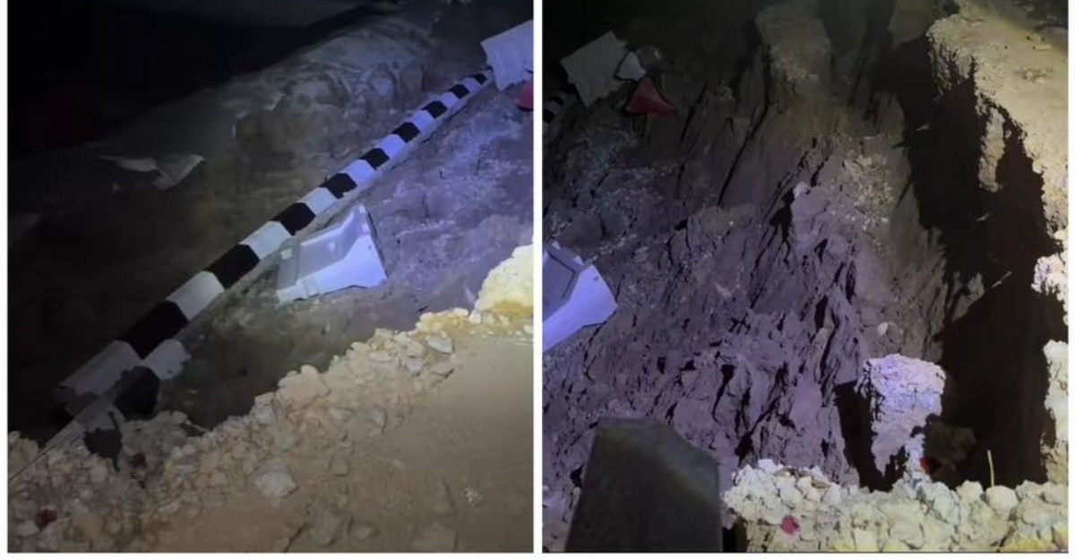 Jalan Pantai Batu Rakit Dilapor Runtuh Semula Malam Tadi