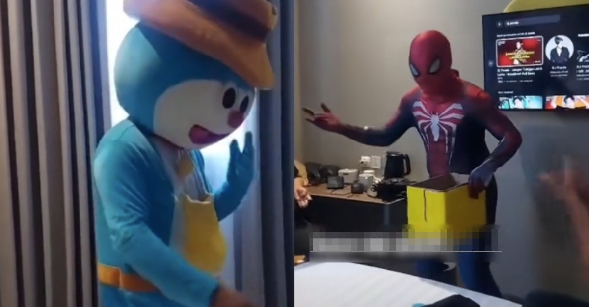 Polis "Undercover" Jadi Spiderman & Doraemon Demi Tangkap Pencuri Motor